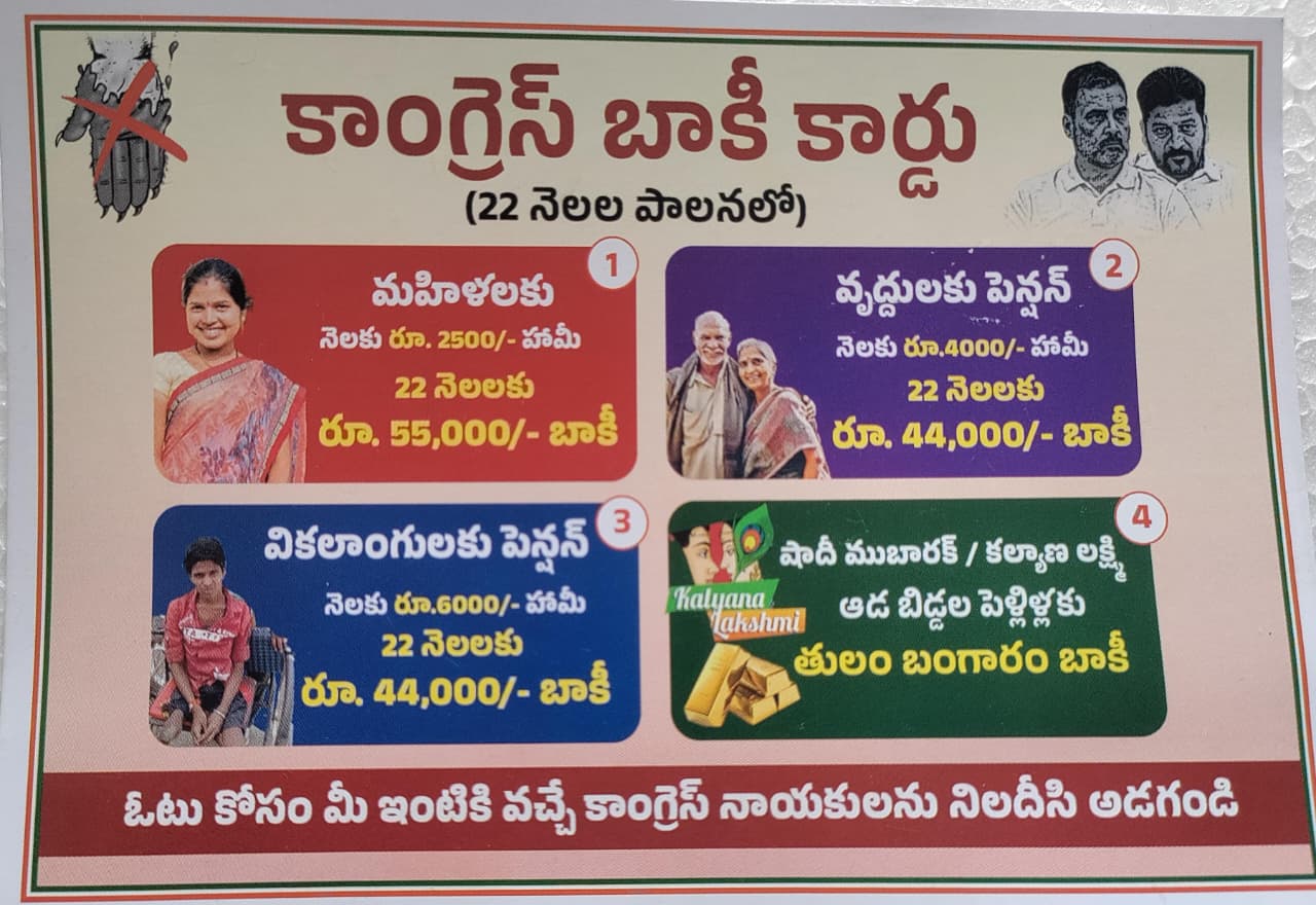 KTR, Harish Rao Releases `Congress Debit cards’ To Expose Congress ...